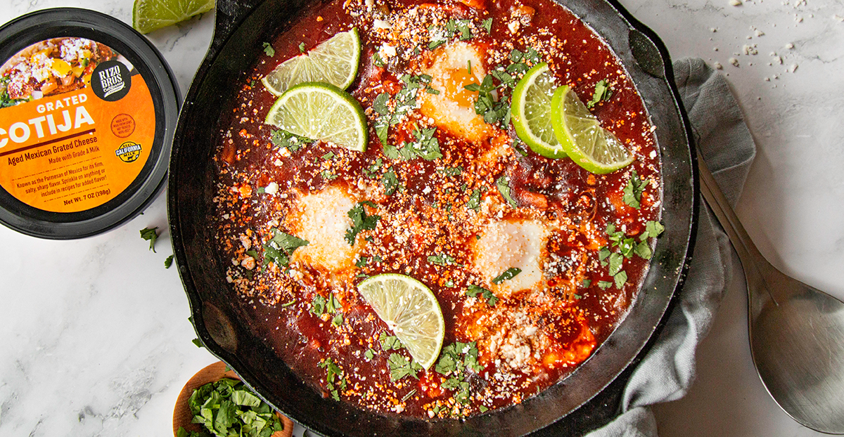 One-Skillet Enchilada Breakfast Bake – Rizo Brothers California Creamery
