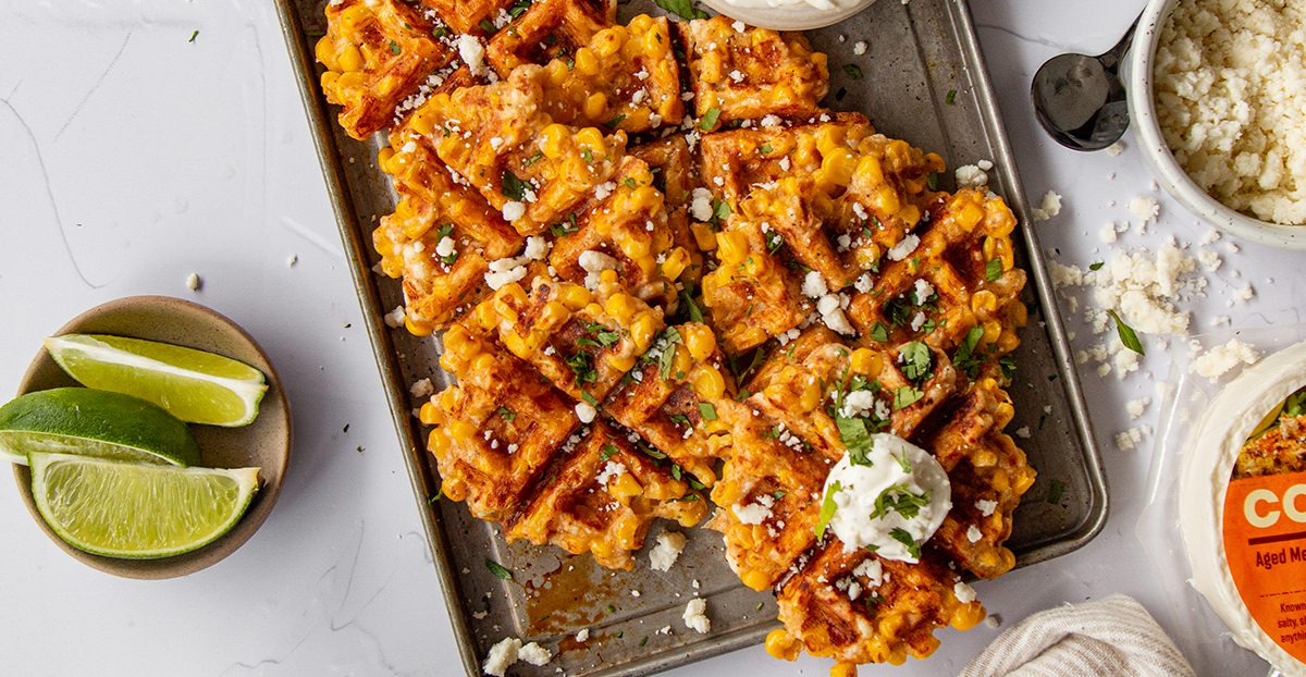 Mini Elote-Inspired Crispy Corn Waffles – Rizo Brothers California Creamery